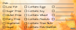 Printable Fall Food Allergy Tags | SignUp.com