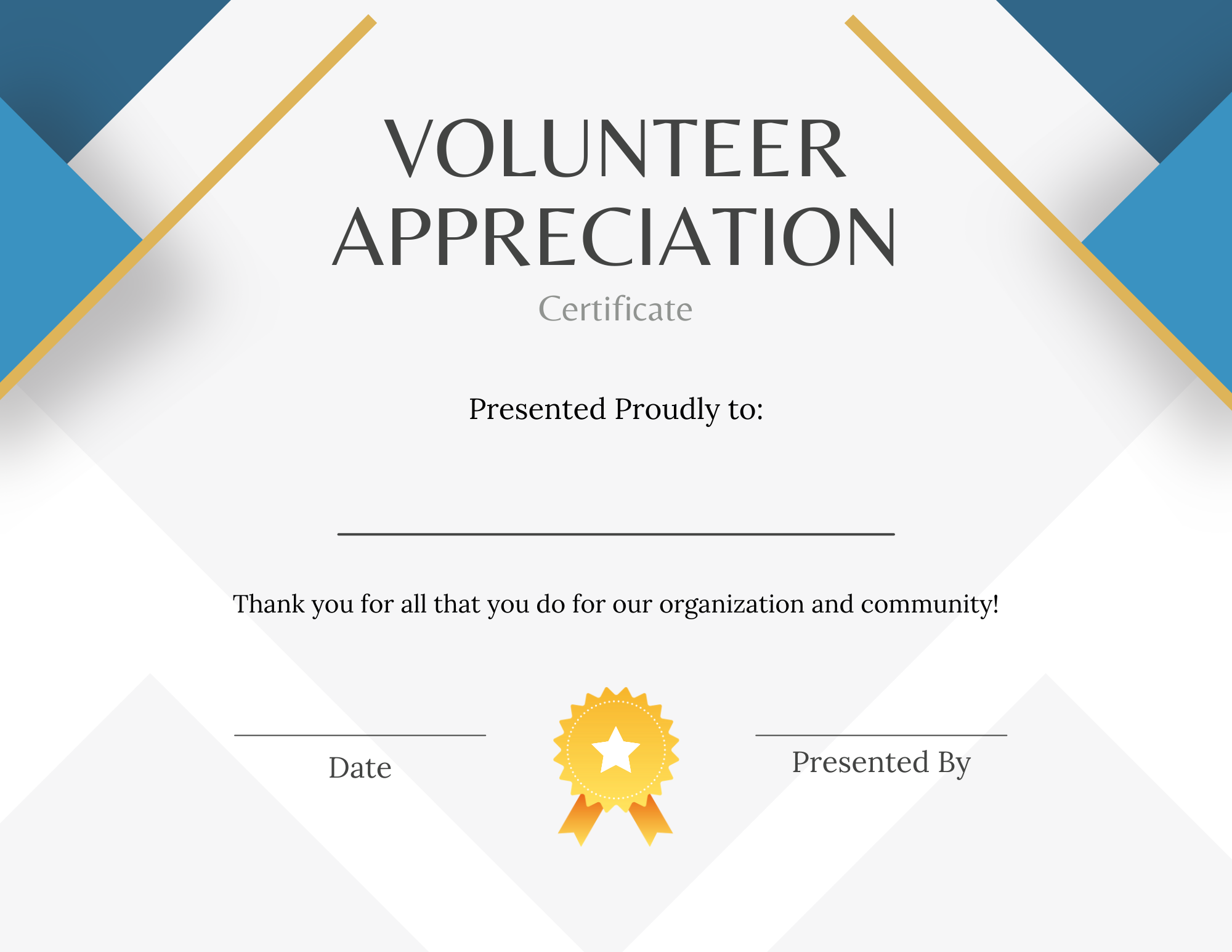 Girl Scout Volunteer Appreciation Certificate Printable PDF 
